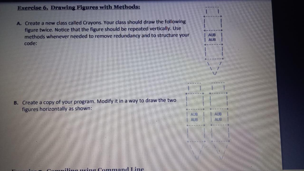 Solved Exercise 6. Drawing Figures with Methods: A. Create a | Chegg.com