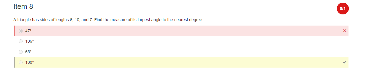 Solved Item 5 0/1 Triangle DCE is drawn with DC = 3.6cm, CE | Chegg.com