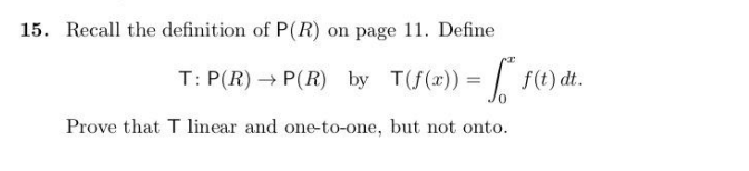 Solved 15. Recall the definition of P(R) on page 11. Define | Chegg.com