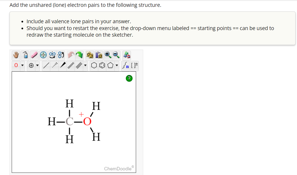 Solved Add the unshared (lone) ﻿electron pairs to the | Chegg.com