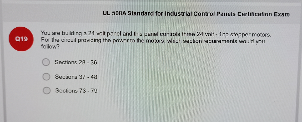 UL 508A Standard for Industrial Control Panels | Chegg.com