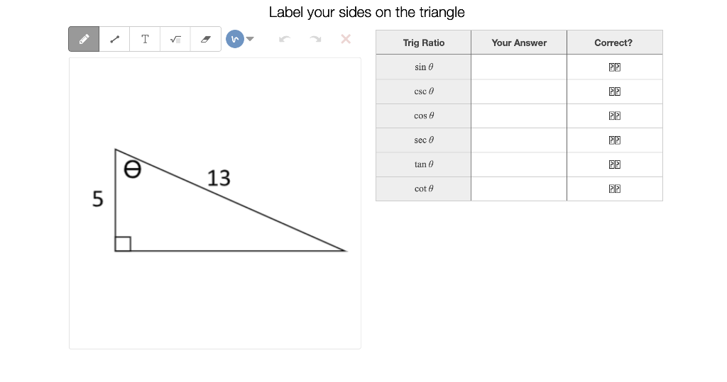 Solved Label your sides on the triangle | Chegg.com