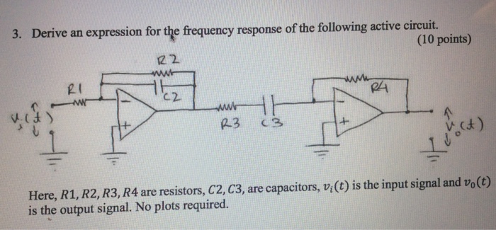 Solved Derive an expression for the frequency response of | Chegg.com