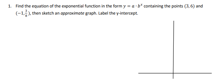 Find the equation of the exponential function in the | Chegg.com