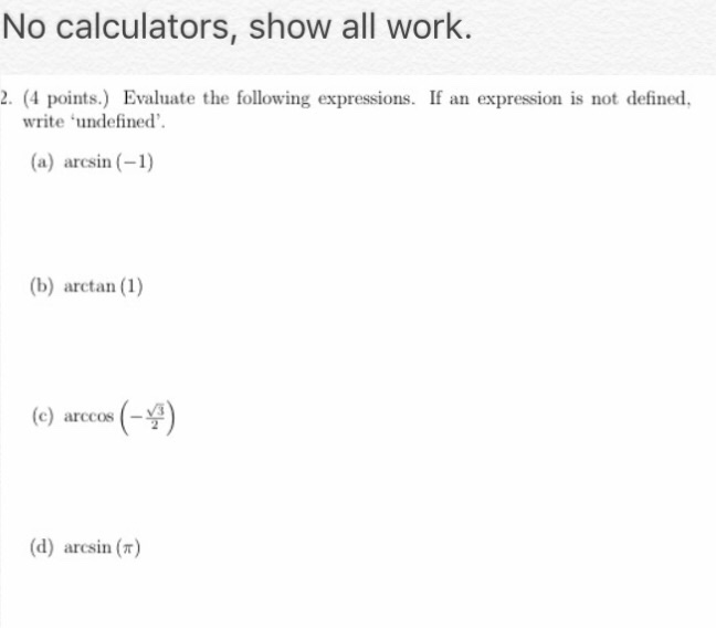 Solved Evaluate the following expressions. If an expression | Chegg.com