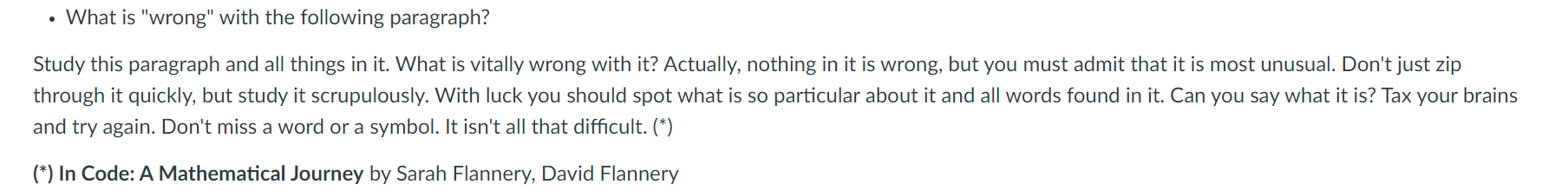 Solved . What is "wrong" with the following paragraph? Study | Chegg.com