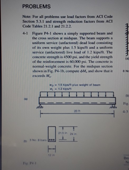 Solved PROBLEMS Note: For all problems use load factors from | Chegg.com
