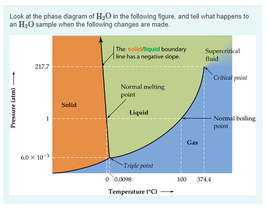 Solved Look at the phase diagram of H2O in the following | Chegg.com