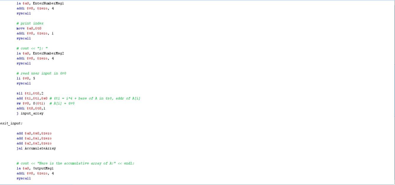 Convert C++ code to MIPS code, (AccumulateArray) Part | Chegg.com Convert C++ code to MIPS code, (AccumulateArray) Part | Chegg.com