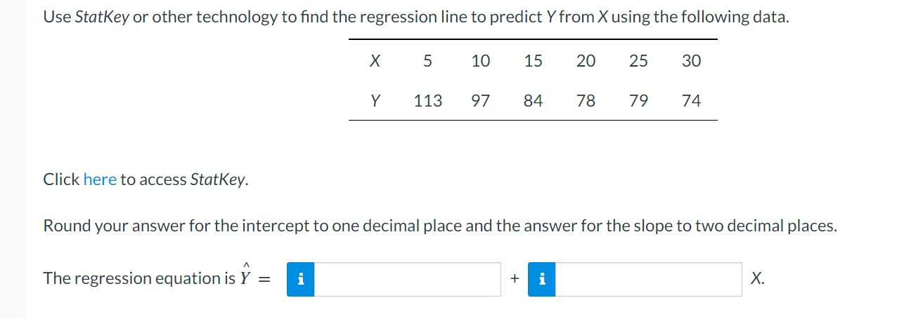 Solved Click here to access StatKey. Round your answer for | Chegg.com