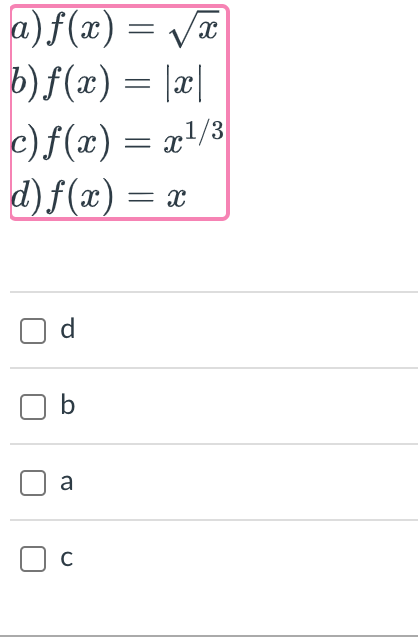 Solved Which of the following functions are continuous | Chegg.com