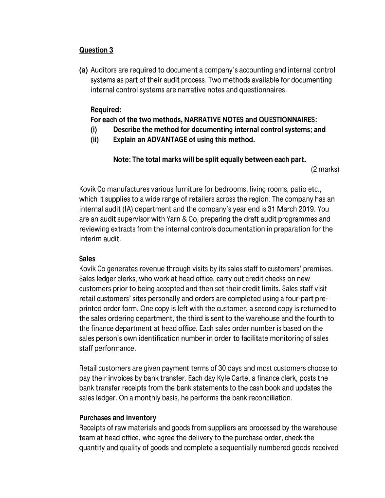 Solved Auditors are required to document a company’s | Chegg.com