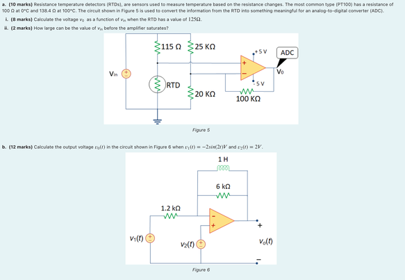 Solved a. (10 marks) Resistance temperature detectors (RTD), | Chegg.com