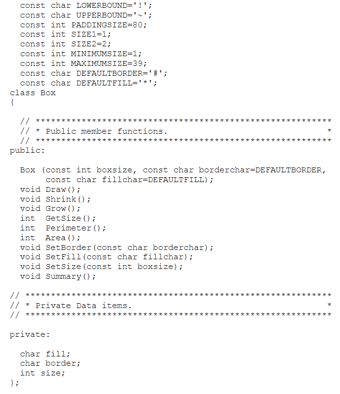 Solved The following question uses the box.h attachment for | Chegg.com