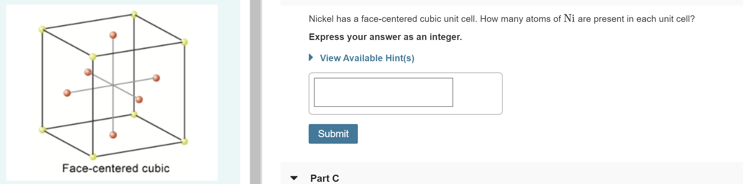 Solved Nickel has a face-centered cubic unit cell. How many | Chegg.com