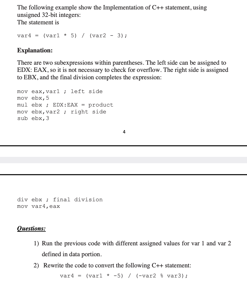 Solved The following example show the Implementation of C++ | Chegg.com