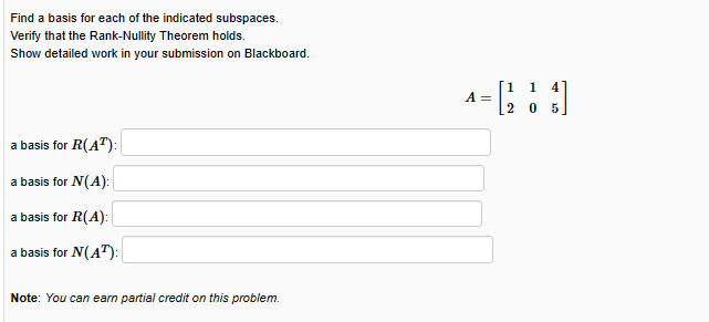 Solved Find a basis for each of the indicated subspaces. | Chegg.com