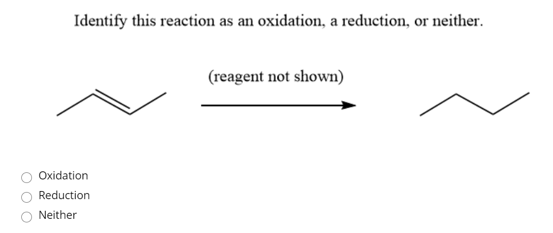Solved Identify this reaction as an oxidation, a reduction, | Chegg.com