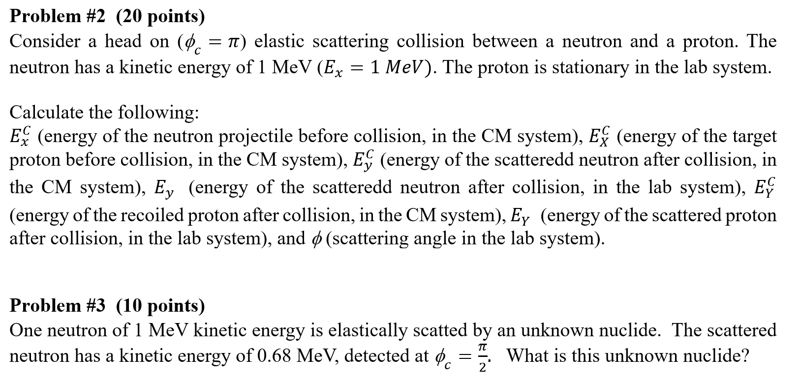 Solved Problem #2 (20 points) Consider a head on (bc = ) | Chegg.com