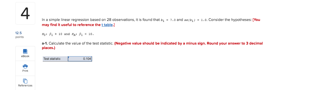 Solved 4 In a simple linear regression based on 28 | Chegg.com