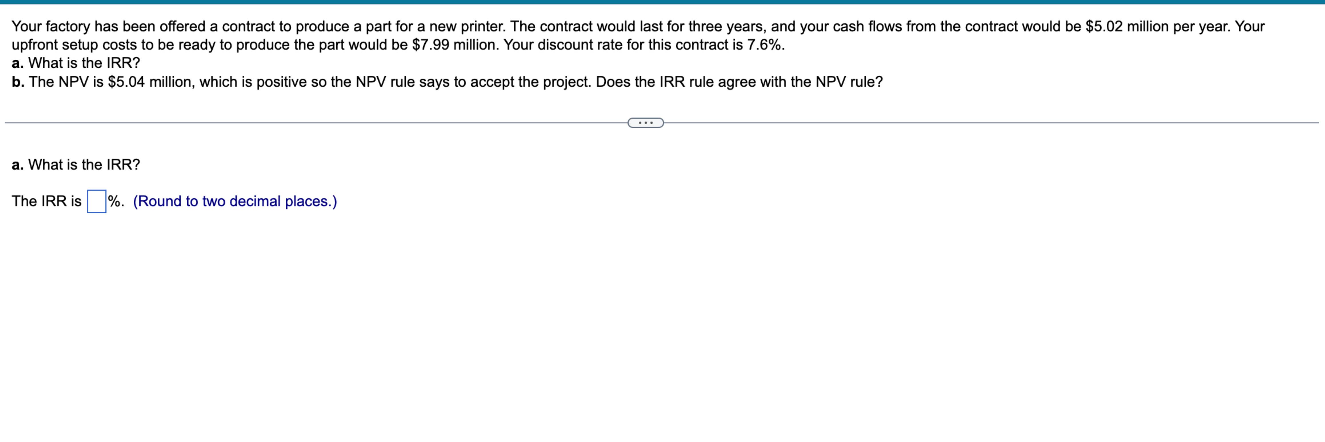Solved upfront setup costs to be ready to produce the part | Chegg.com