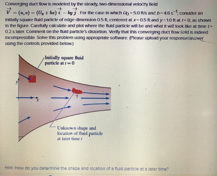 Solved Converging duct flow Is modeled by the steacdy, | Chegg.com