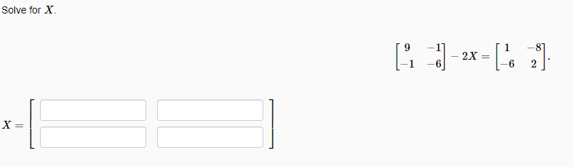 Solved Solve for X. X = P1-P1 2X -6 2 | Chegg.com