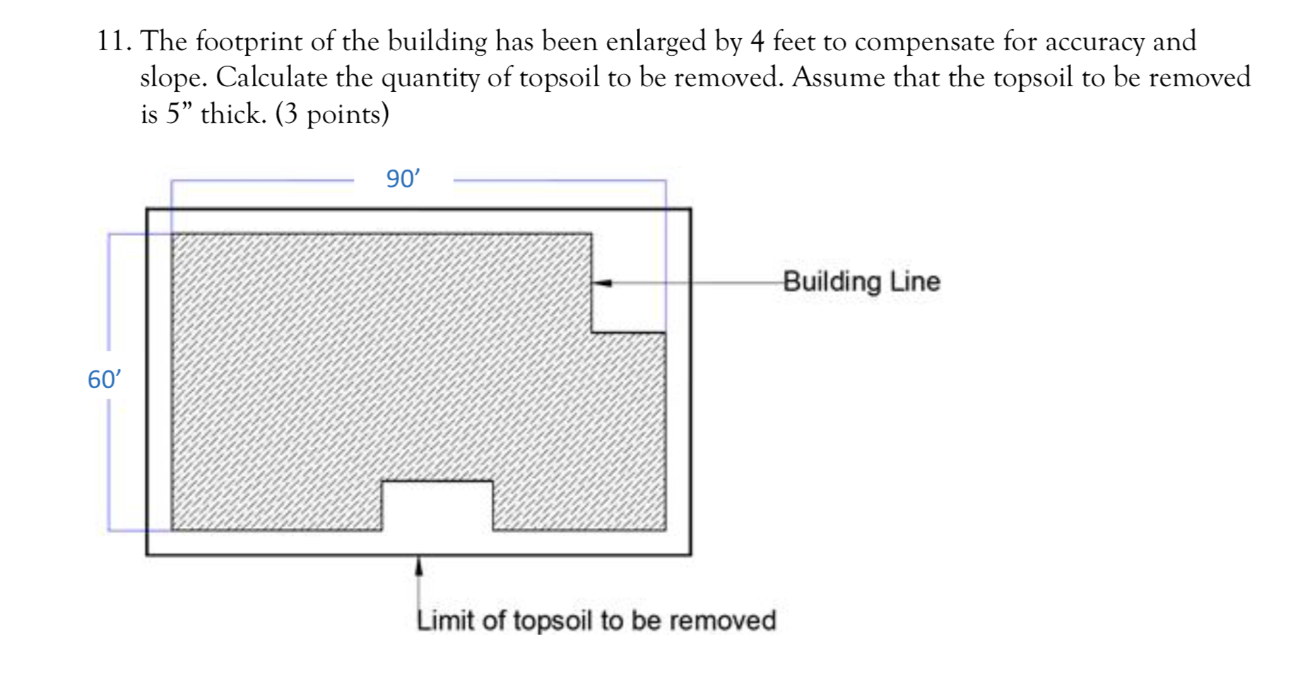 Solved 11. The footprint of the building has been enlarged | Chegg.com
