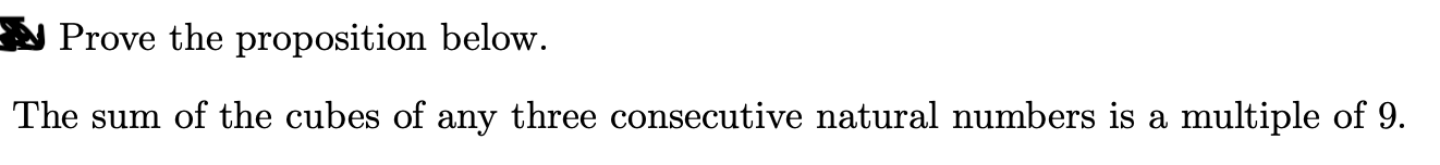 Solved Prove the proposition below. The sum of the cubes of | Chegg.com