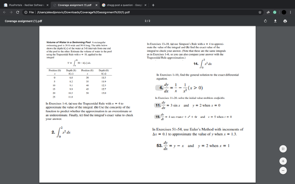 Solved PlusPortals - Rediker Software X Coverage assignment | Chegg.com