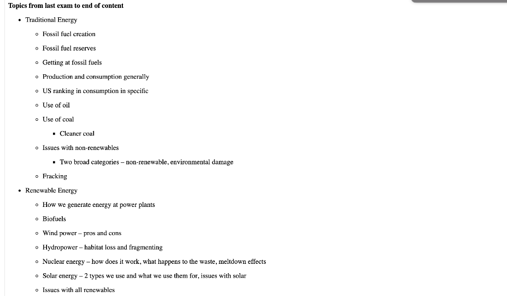 Solved Topics from last exam to end of content . Traditional | Chegg.com