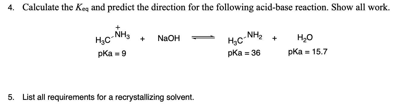 Solved 4. Calculate the Keq and predict the direction for | Chegg.com