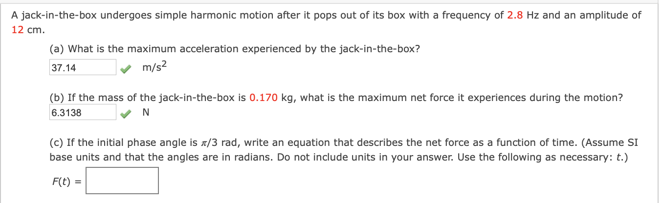 Solved jack-in-the-box undergoes simple harmonic motion | Chegg.com