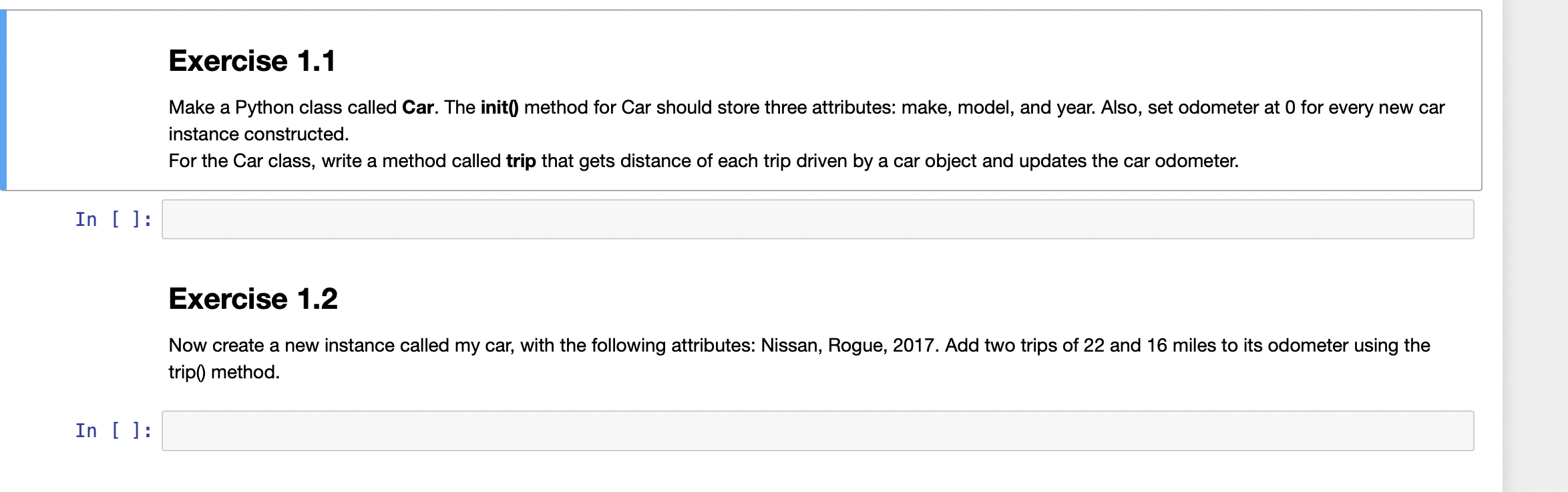 Solved Make a Python class called Car. The init0 method for | Chegg.com