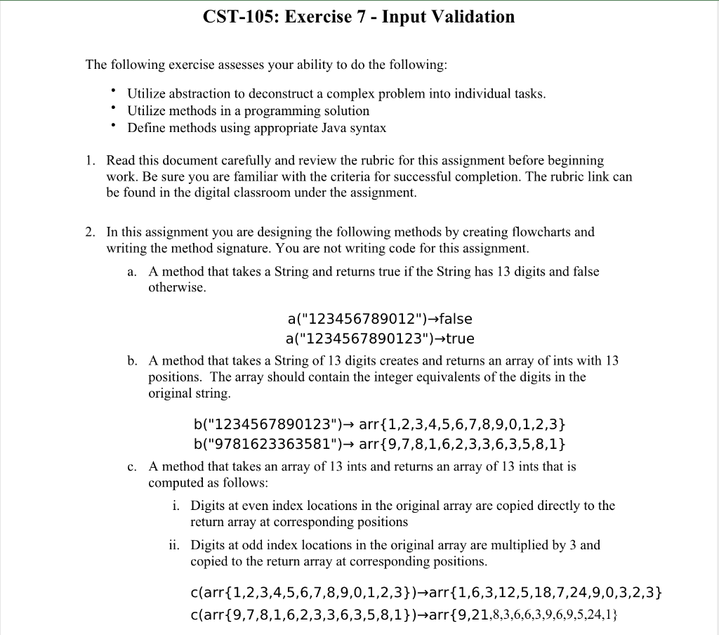 Solved The following exercise assesses your ability to do | Chegg.com