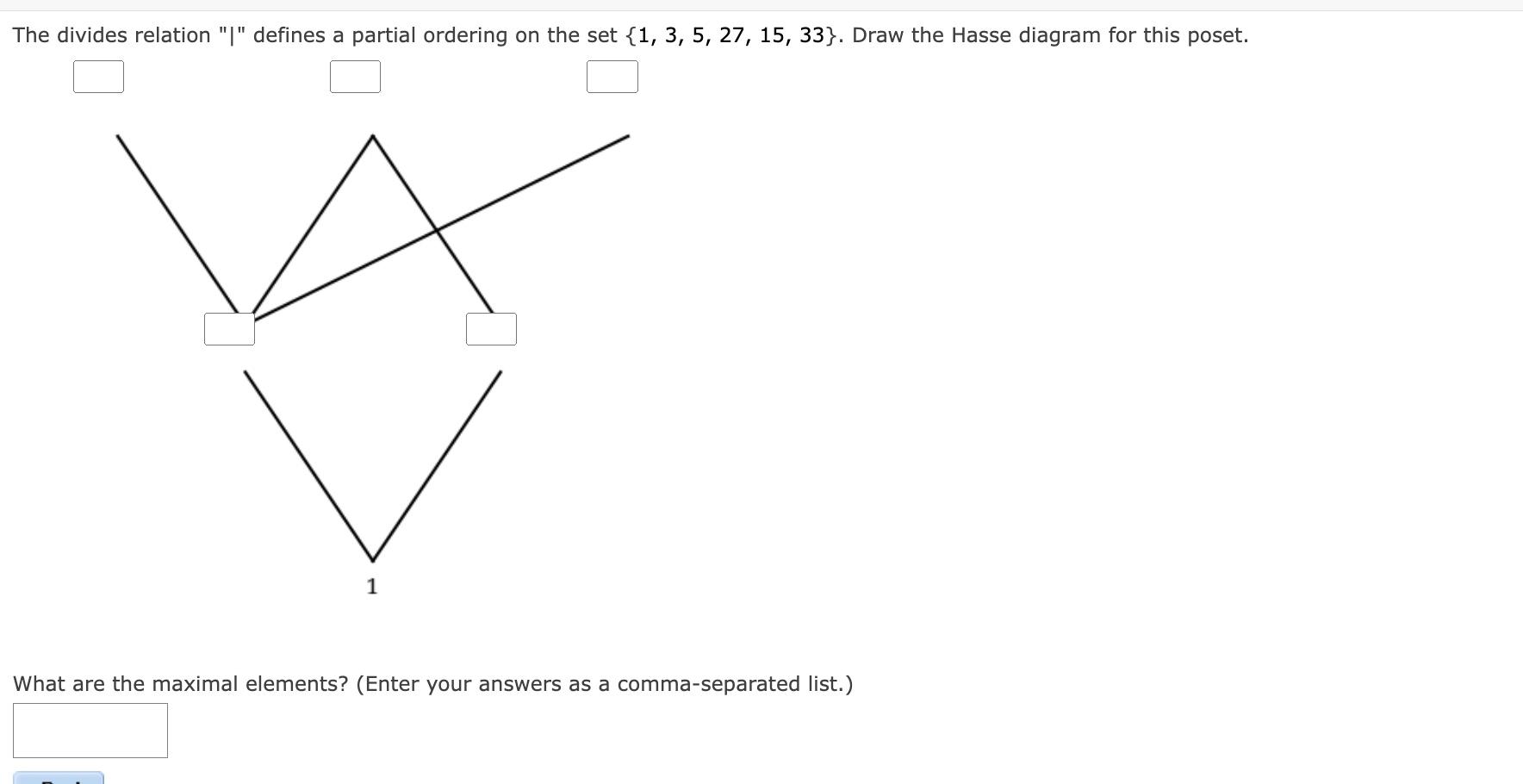 Solved The divides relation "I" defines a partial ordering | Chegg.com