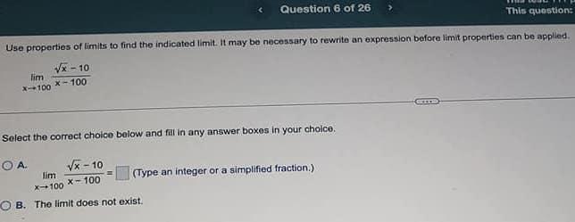 Solved Use properties of limits to find the indicated limit. | Chegg.com