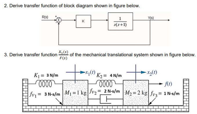 Solved 2. Derive transfer function of block diagram shown in | Chegg.com