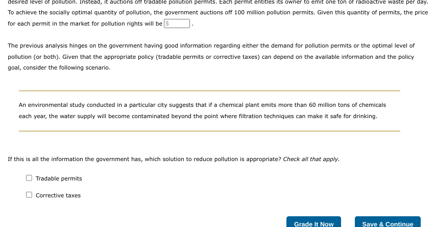 Solved Graph Input Tool (?) Daily Demand for Pollution | Chegg.com