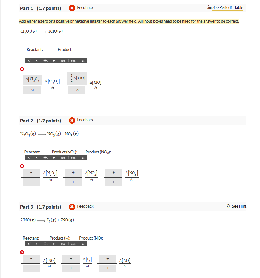 Solved Complete the expressions for the rate of appearance | Chegg.com