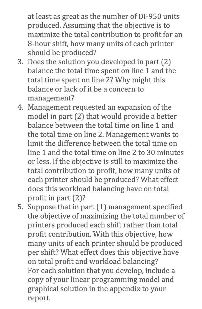 Solved Digital Imaging (DI) produces color printers for both | Chegg.com