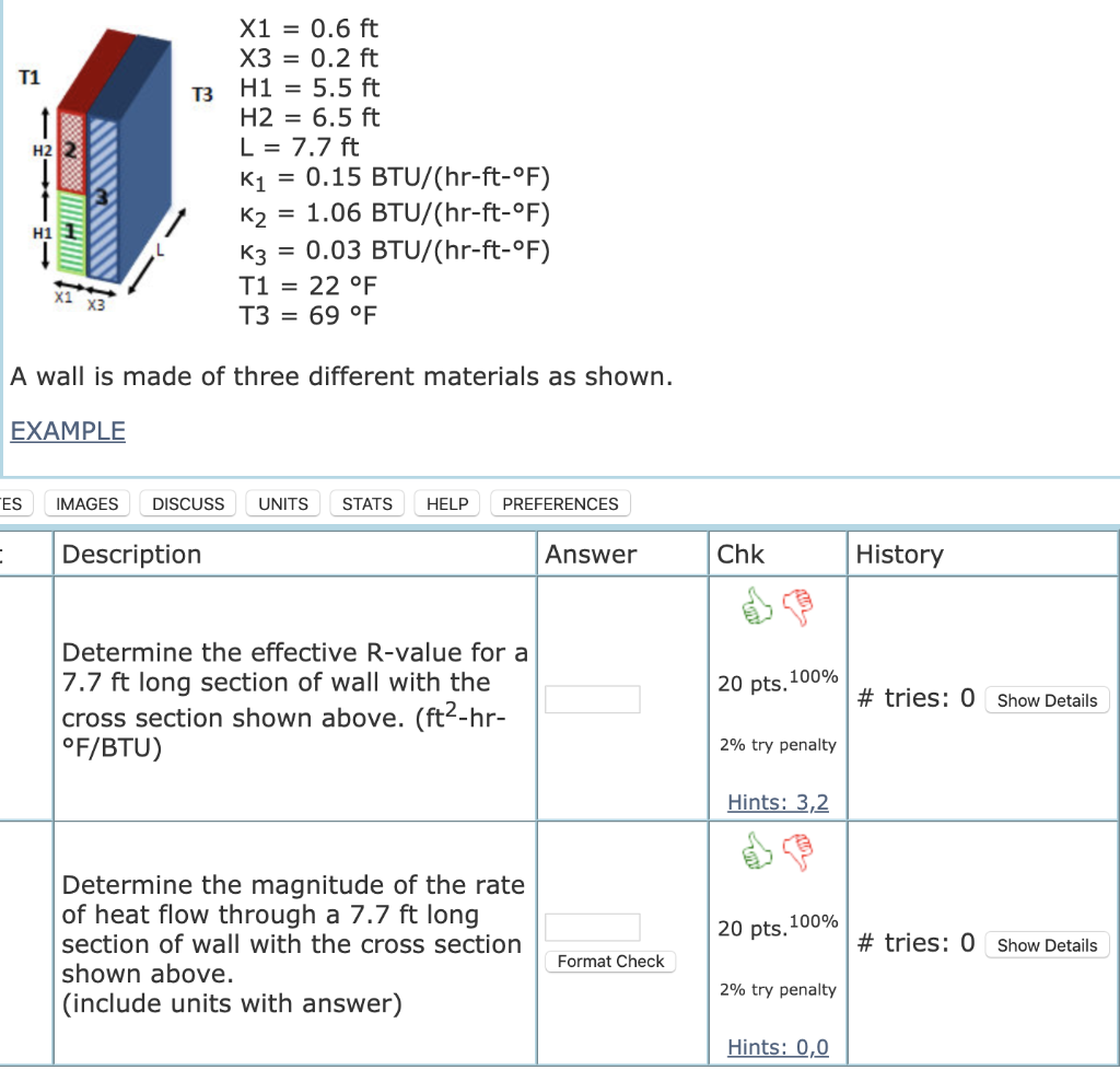 Solved A: Determine the effective R-value for a 7.7 ft | Chegg.com