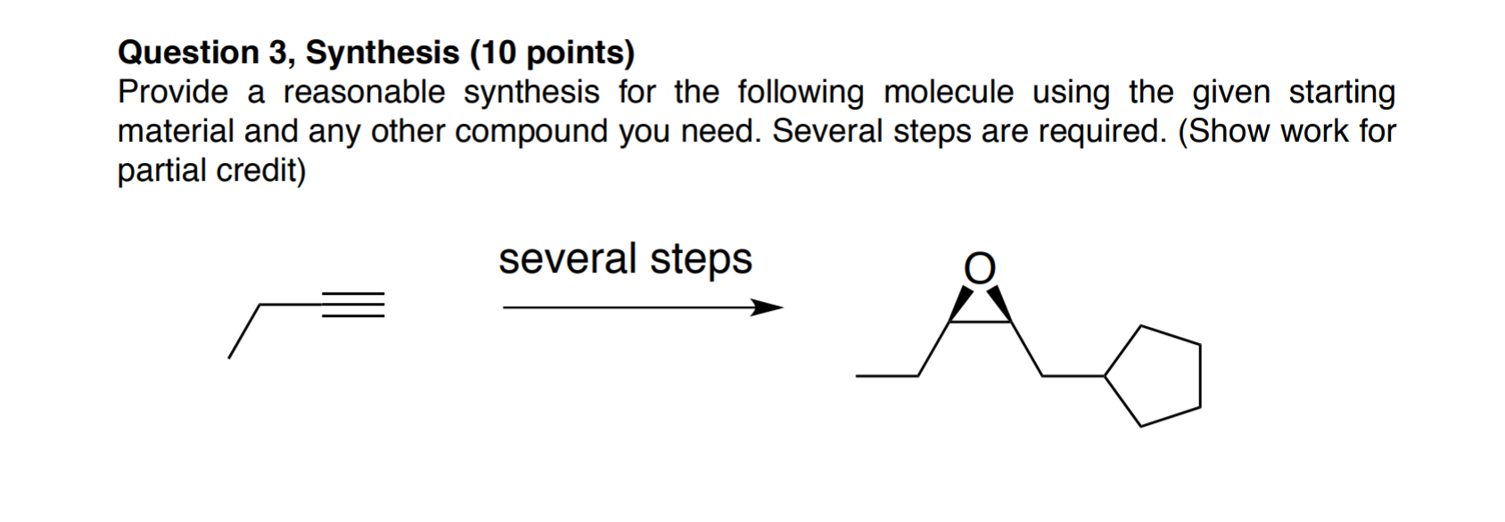 Solved Question 3, Synthesis (10 points) Provide a | Chegg.com