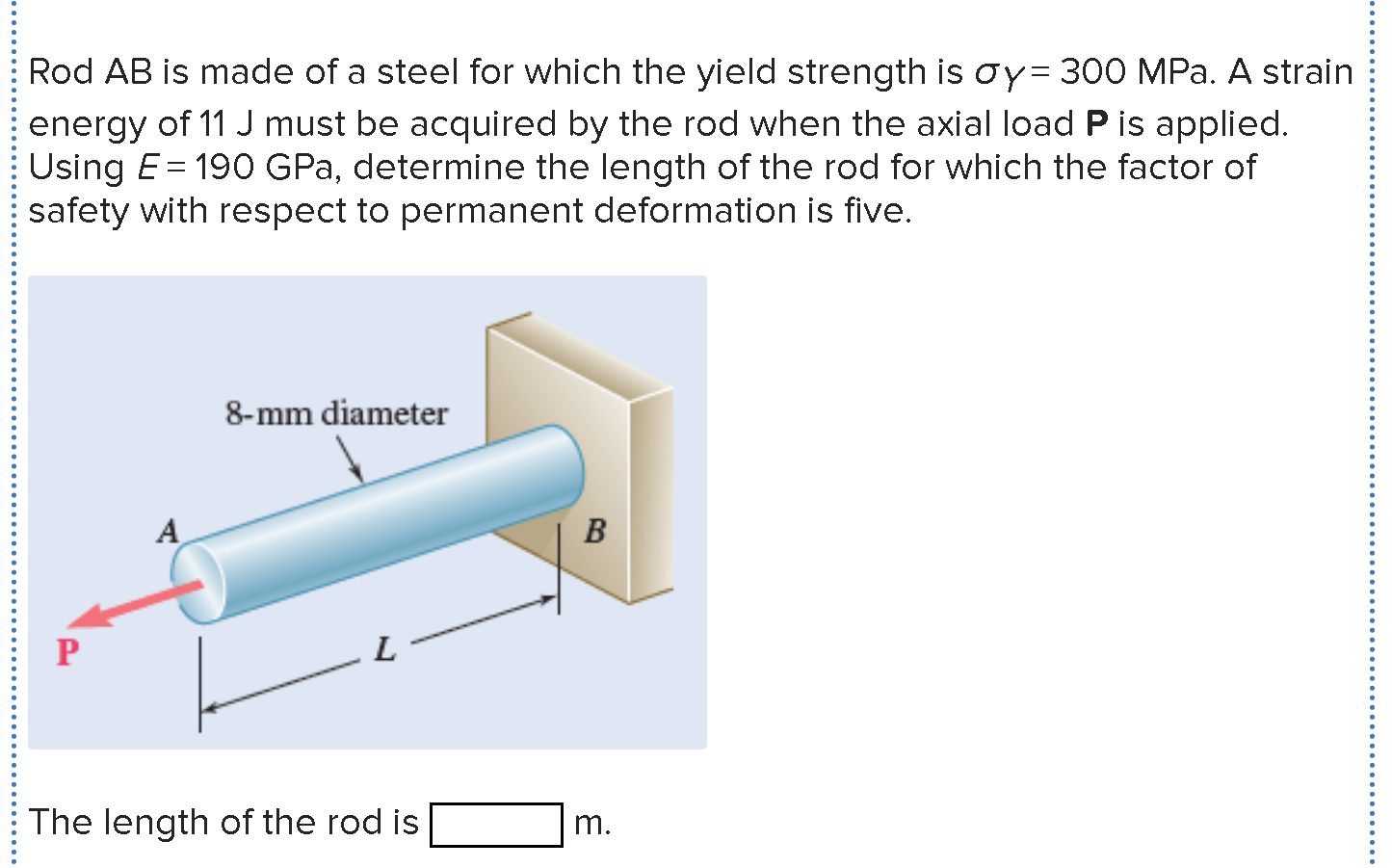 Solved Rod AB is made of a steel for which the yield | Chegg.com