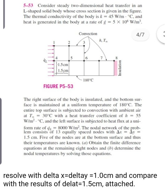Solved 5-53 Consider steady two-dimensional heat transfer in | Chegg.com