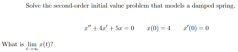 Solved Solve the second-order initial value problem that | Chegg.com