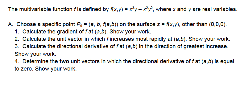 Solved The multivariable function f is defined by f(x,y) = | Chegg.com