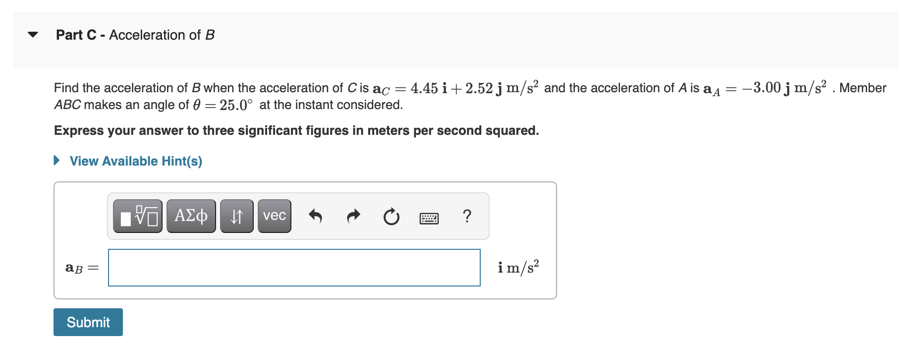 Solved Part A - Acceleration of A Learning Goal: To be able | Chegg.com