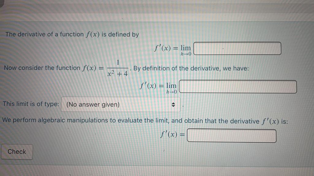 Solved The derivative of a function f(x) is defined by | Chegg.com