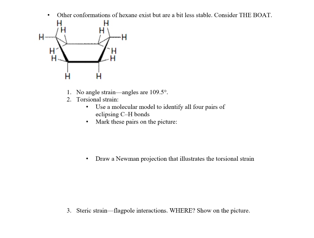 Solved Other conformations of hexane exist but are a bit | Chegg.com